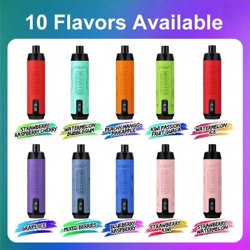 FIHP 12K Disposable Vape | 12000 Puffs Shisha Hookah Monster ...